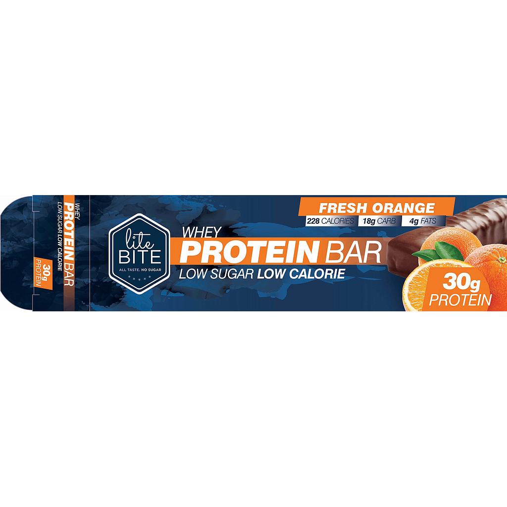 Lite bite Whey Protein Bar-70G-Fresh Orange | Maxmuscle Elite